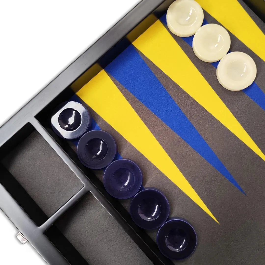 Tournament Size Backgammon Set – Luxury Board Game – Dark Gray Playing ...