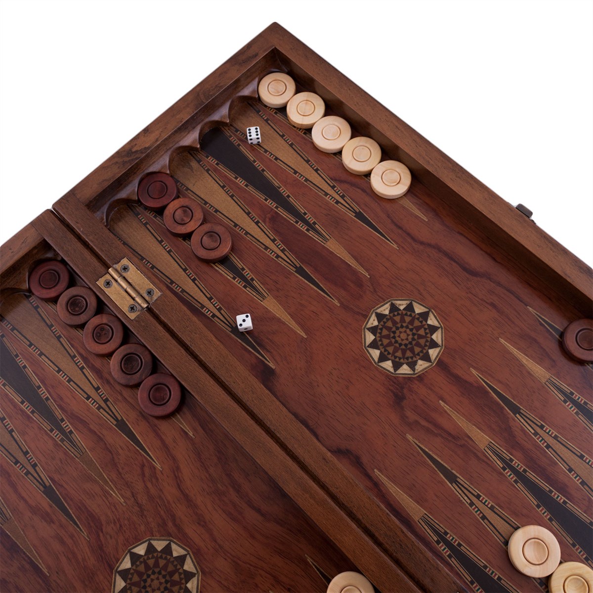 19.7 Inch Elegant Backgammon Set | Ros | Code: 2150.Ros – Helena Wood Art