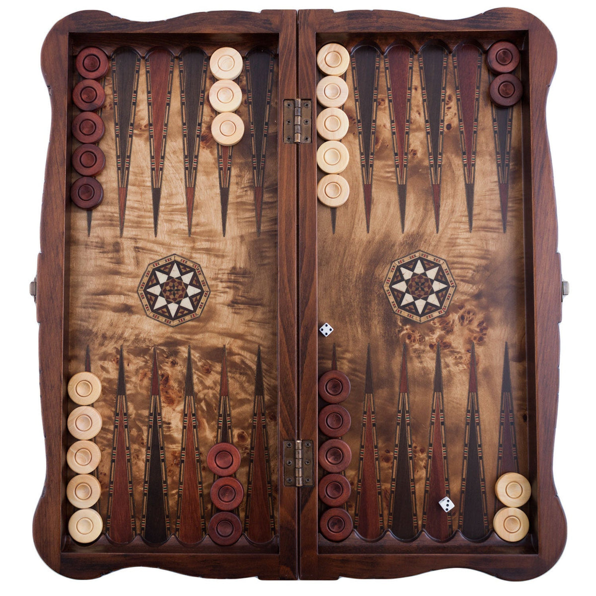 20.3 Inch Carvo Backgammon Set | Natural Mazel Veneer | Code: 2181.Maz ...
