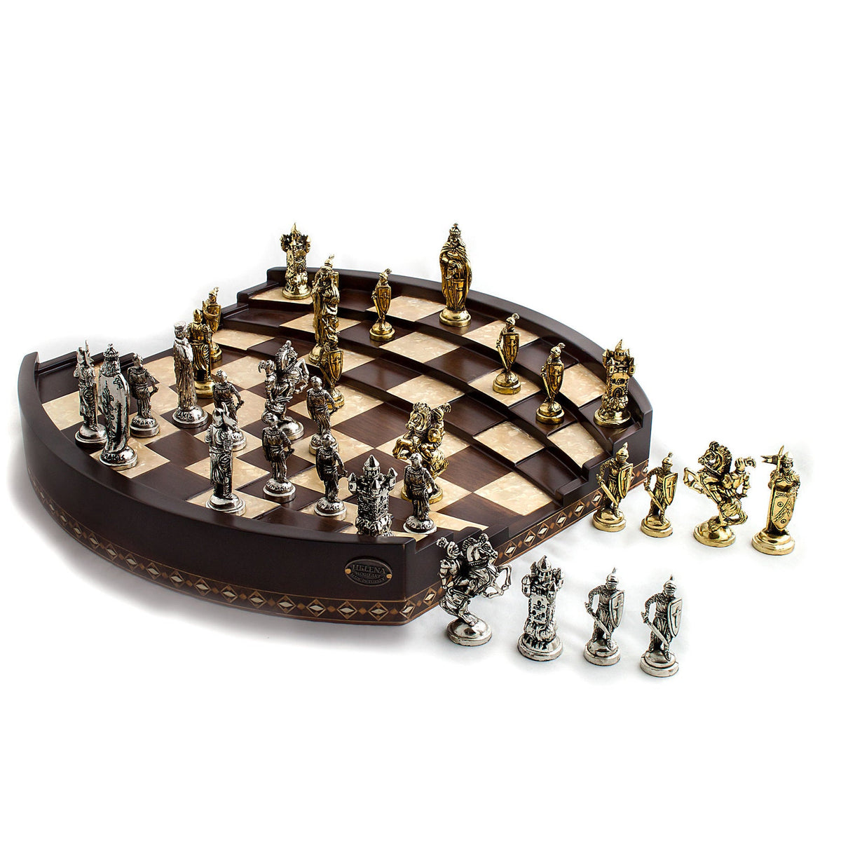 17.5 Inches Arena 3D Chess Set With Metal Figures | Walnut | Code: 265 ...