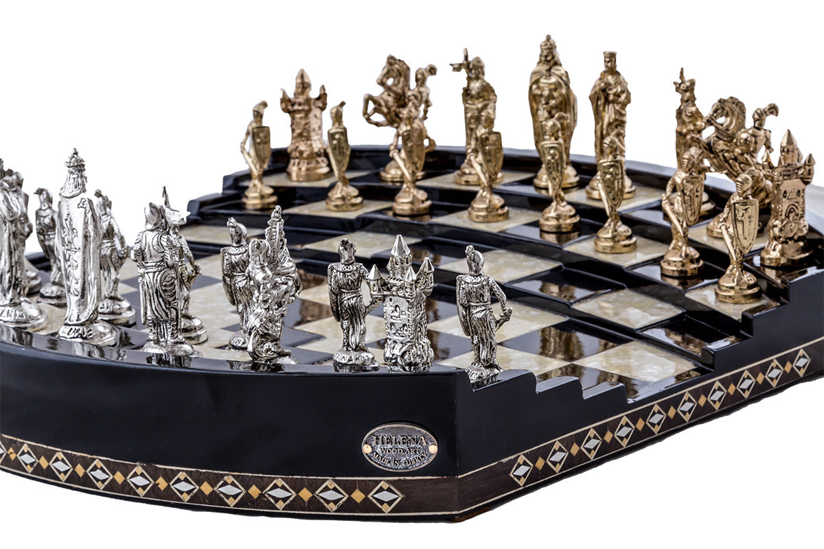 17.5 Inches Arena 3D Chess Set | Black | Code: 2657 – Helena Wood Art