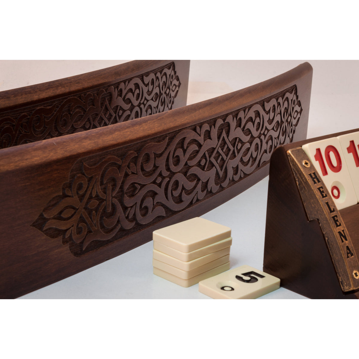 Wooden Oval Rummy Cube Game Set – Helena Wood Art