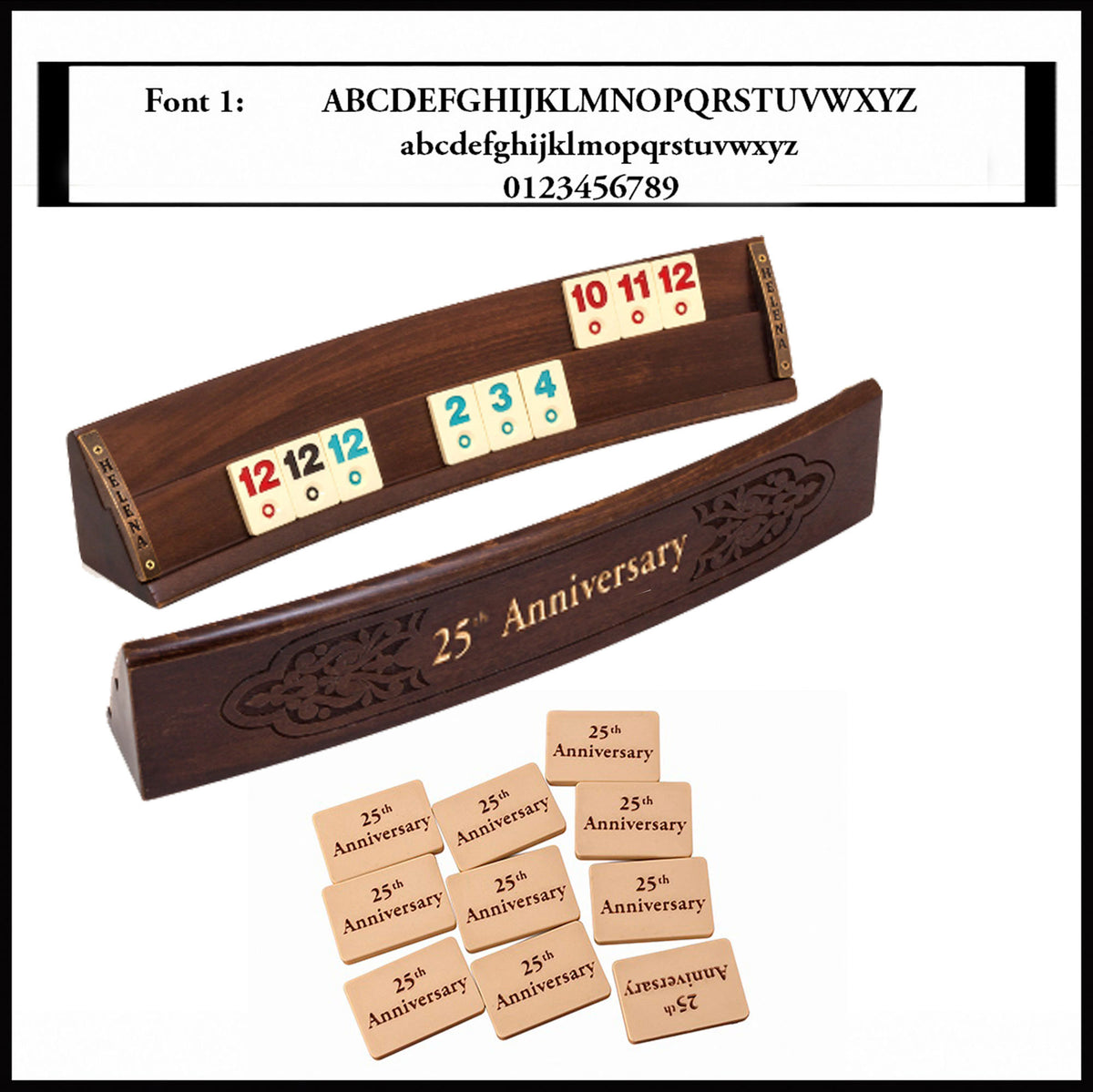Personalized Hand Carved Oval Wooden Rummikub Game Set – Name Engraved ...